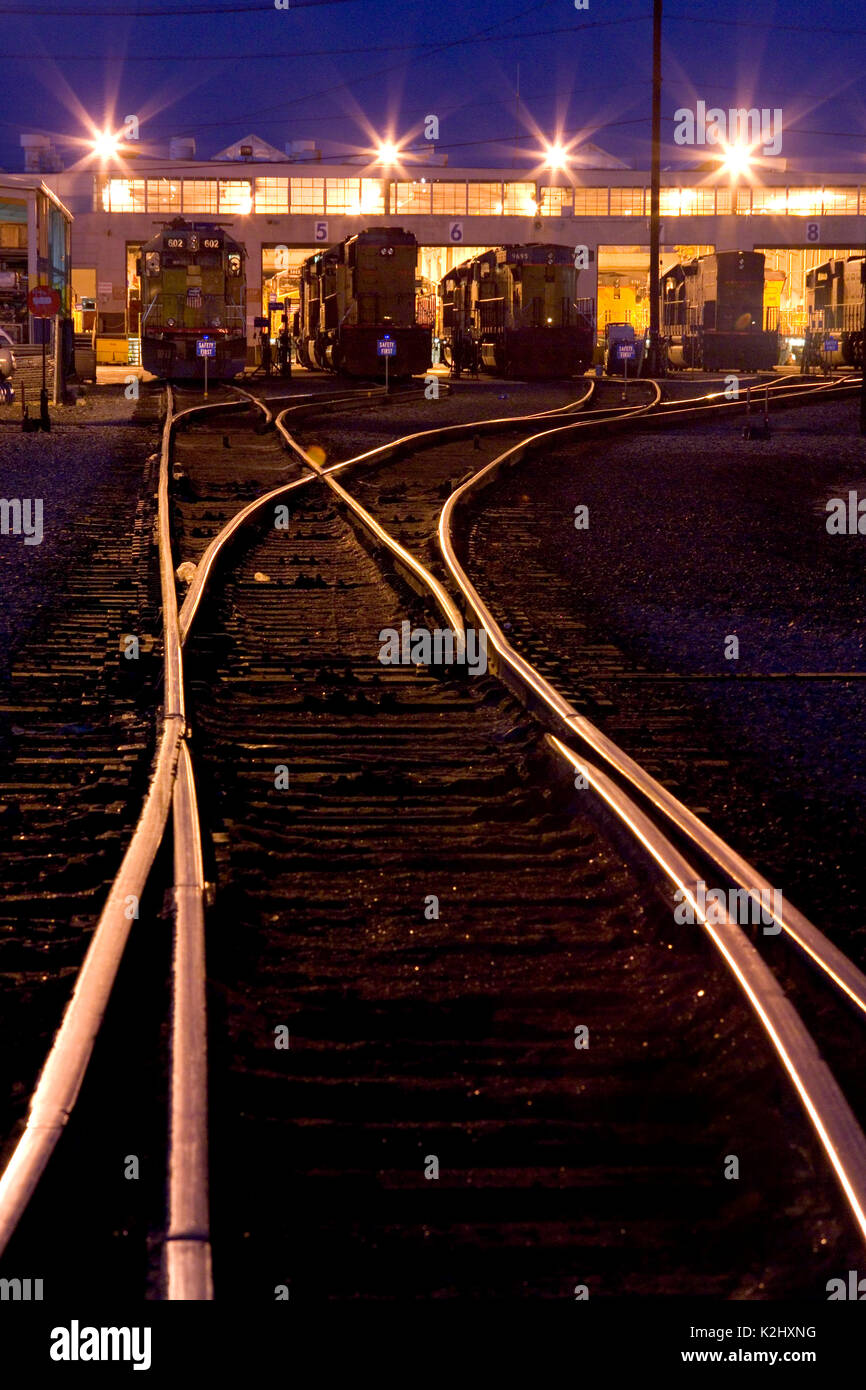 Railroad yard locomotives engines High Resolution Stock Photography and ...