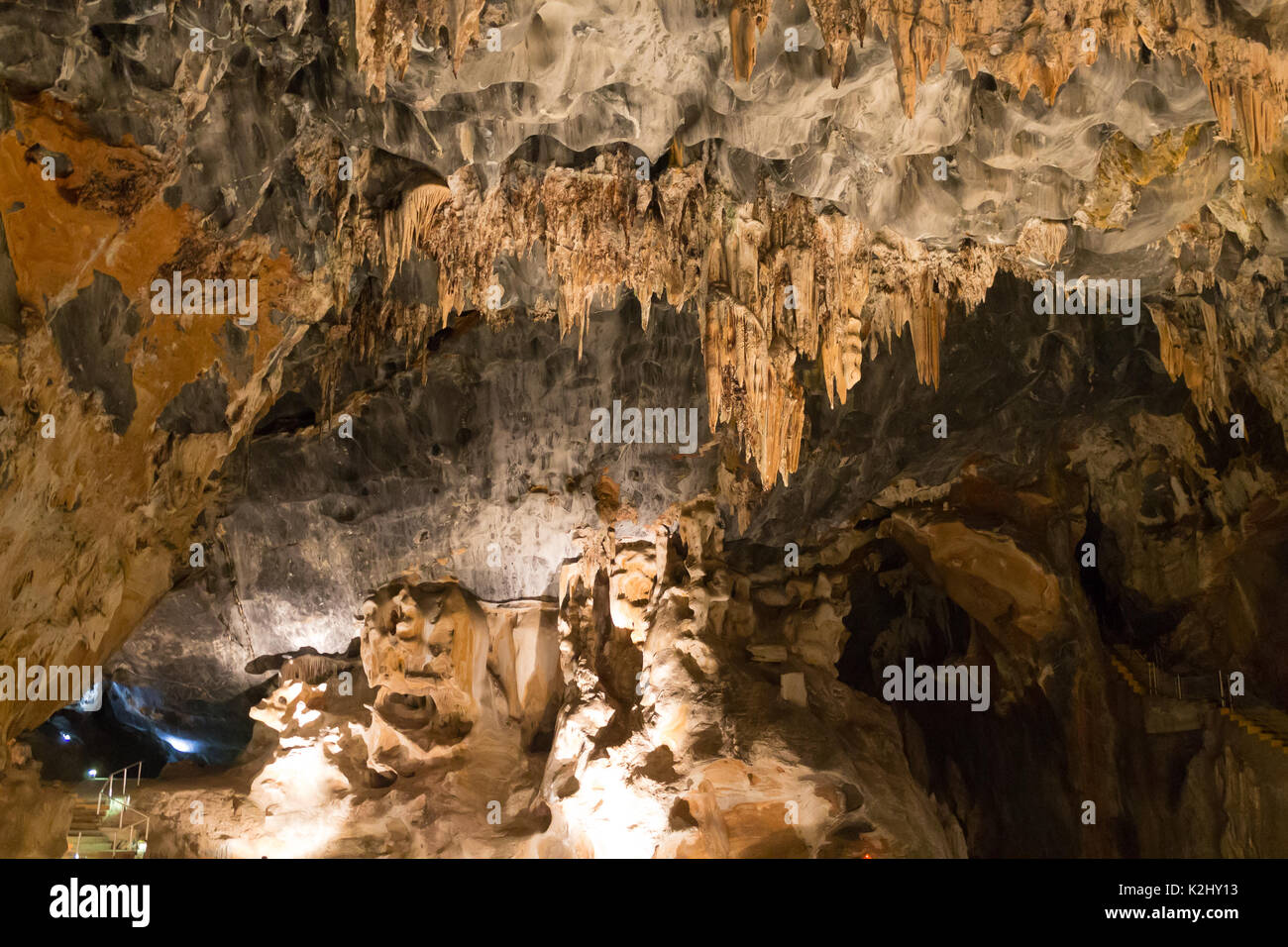 Inside view of Cango Caves in Oudtshoorn South Africa. African landmark ...