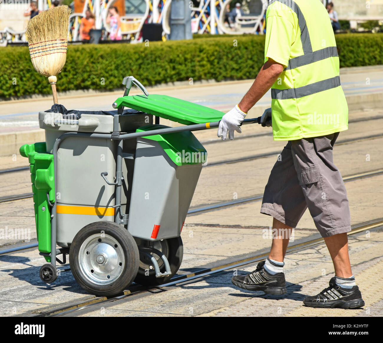 Street cleaner man at work Stock Photo - Alamy