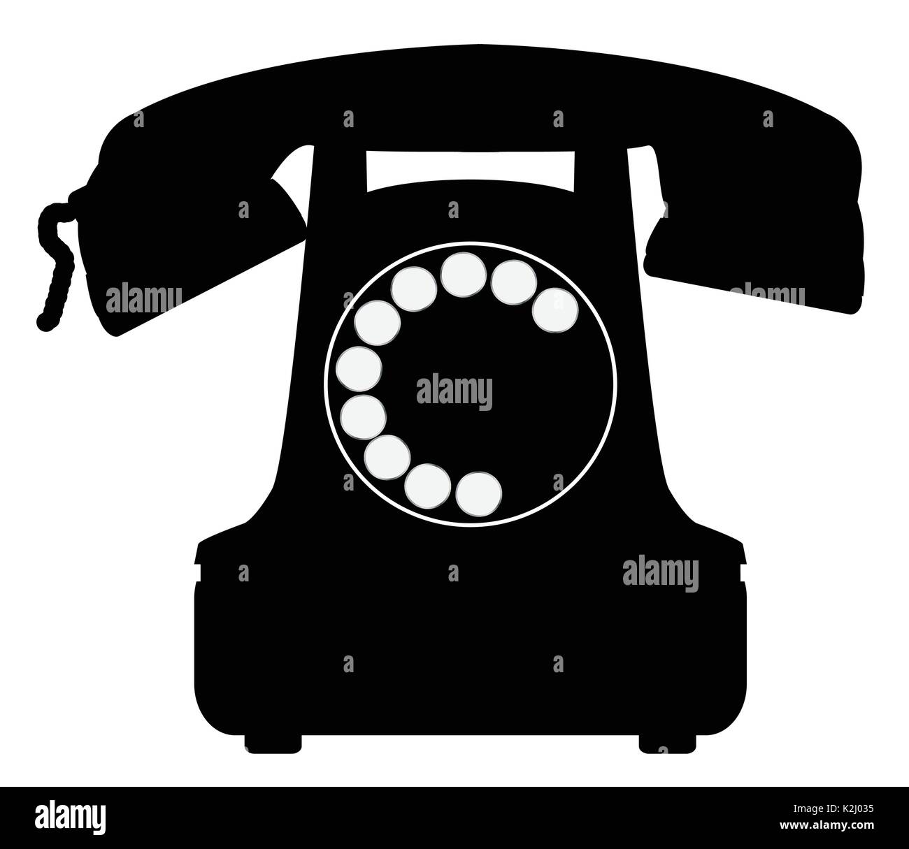 A large red old fashioned typical telephone Icon Stock Vector Image ...
