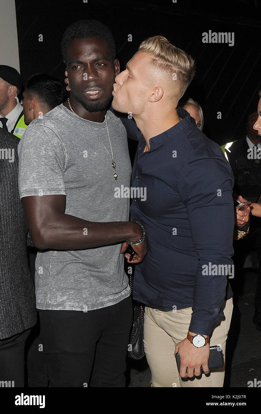 Various contestants from the 2017 season of Love Island enjoy a night ...