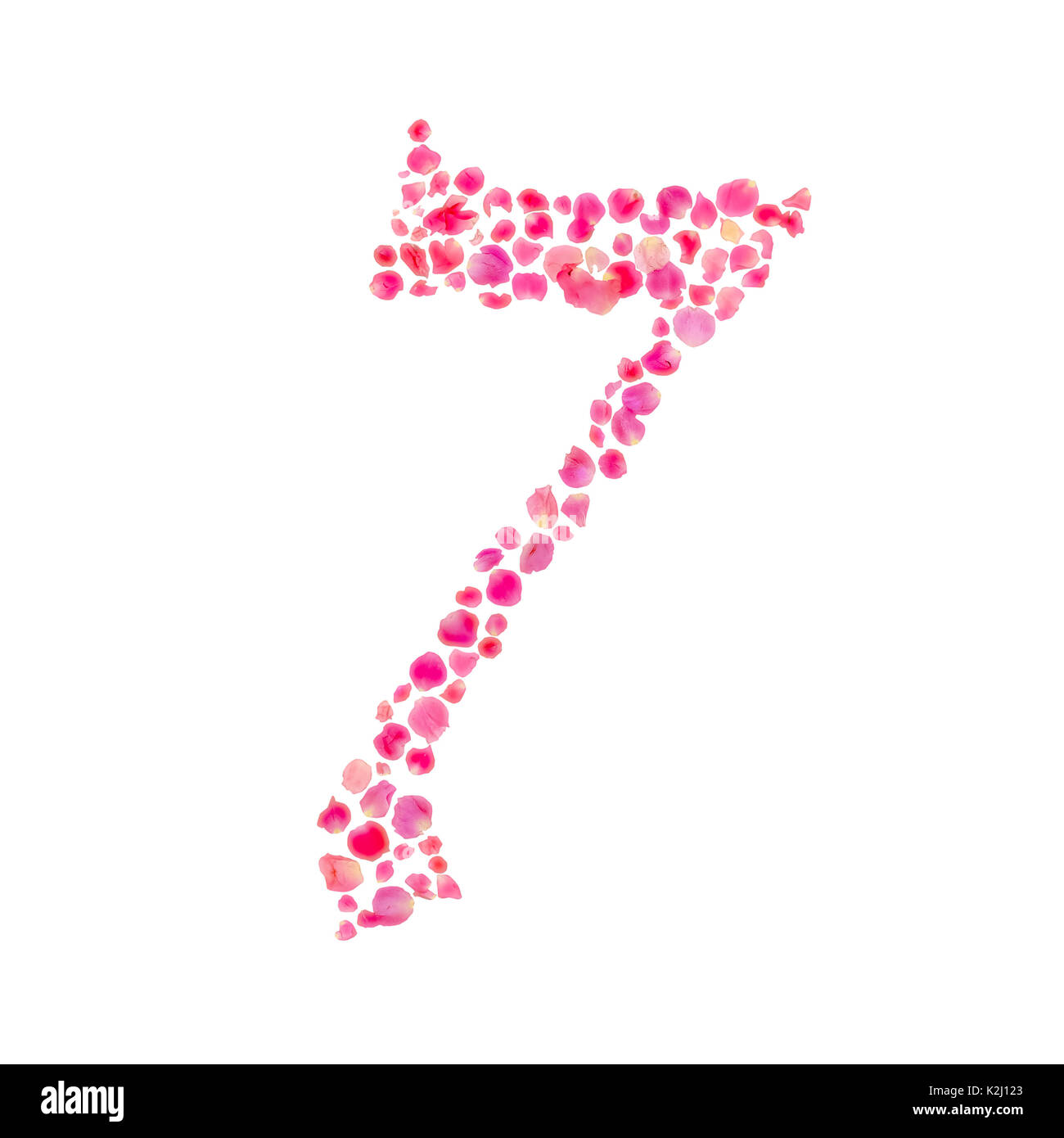 Alphabets and Numeric Number Composed with Rose Leaves/Isolated on ...