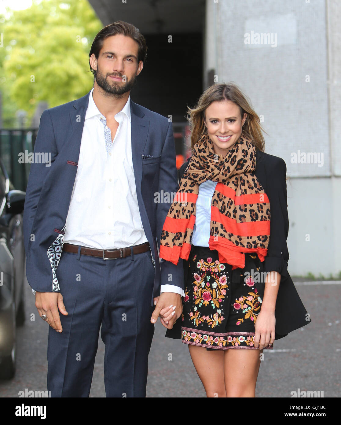 Camilla Thurlow and Jamie Jewitt outside ITV Studios Featuring: Camilla ...