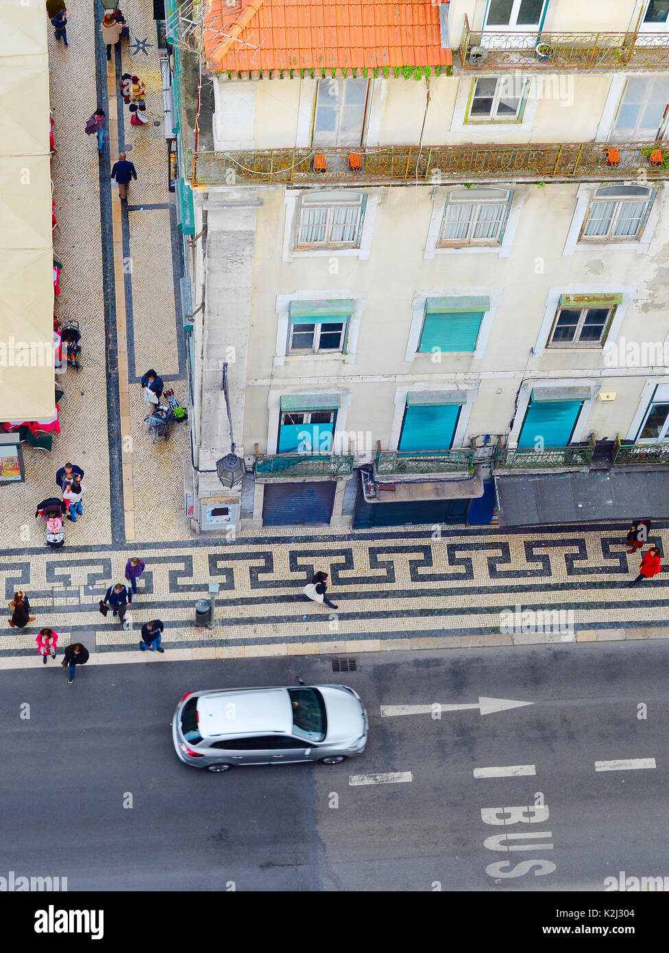 Aerial view of Old Town street of Lisbon, Portugal Stock Photo - Alamy