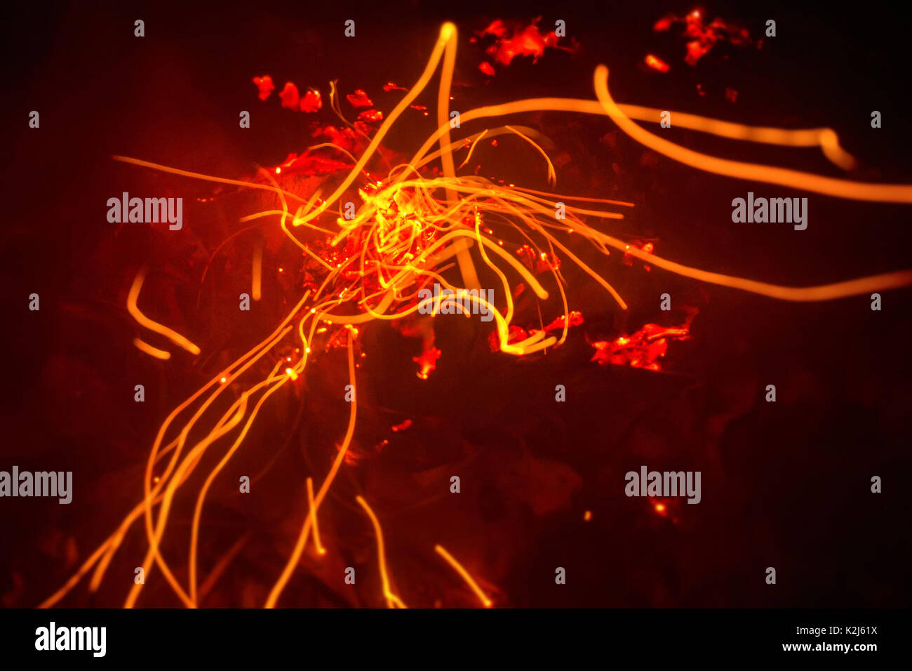 Close up bonfire slow shutter picture Stock Photo - Alamy