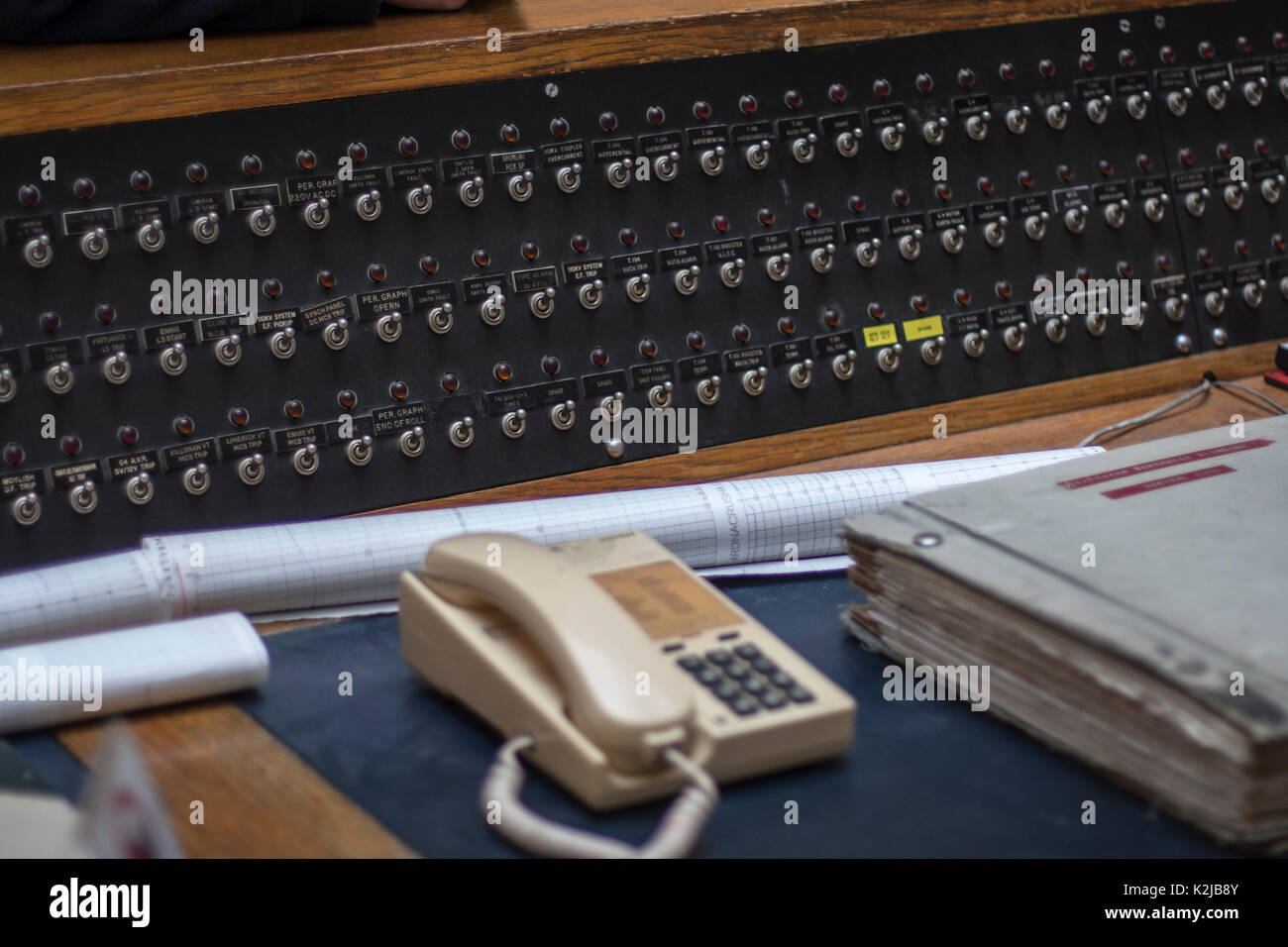 Control Room at the 1930s Ardnacrusha Power Station, Clare Ireland ...