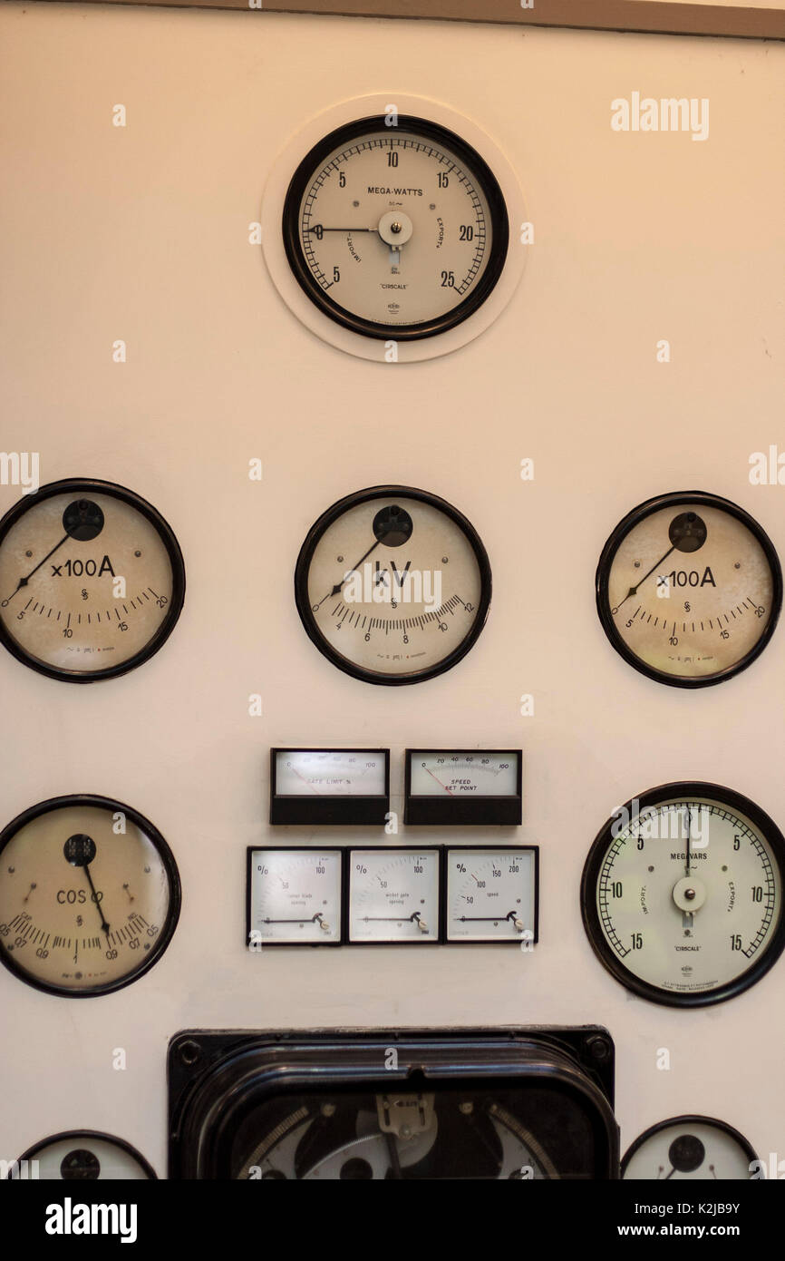 Control Room at the 1930s Ardnacrusha Power Station, Clare Ireland ...