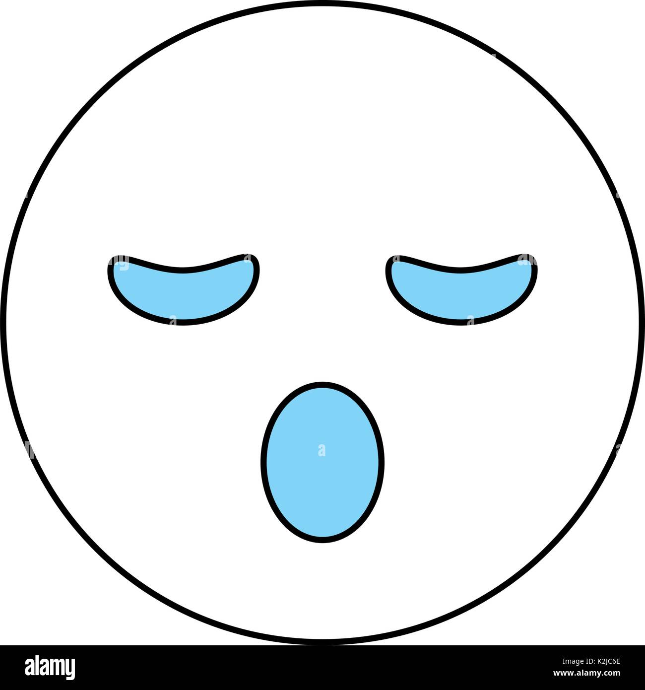 Sleepy cartoon face icon Emoticon caricature and character theme ...