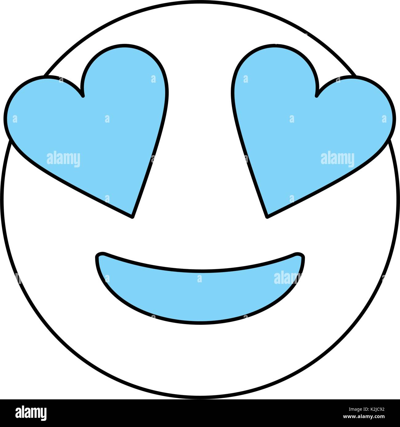 cartoon face in love icon Emoticon caricature and character theme ...