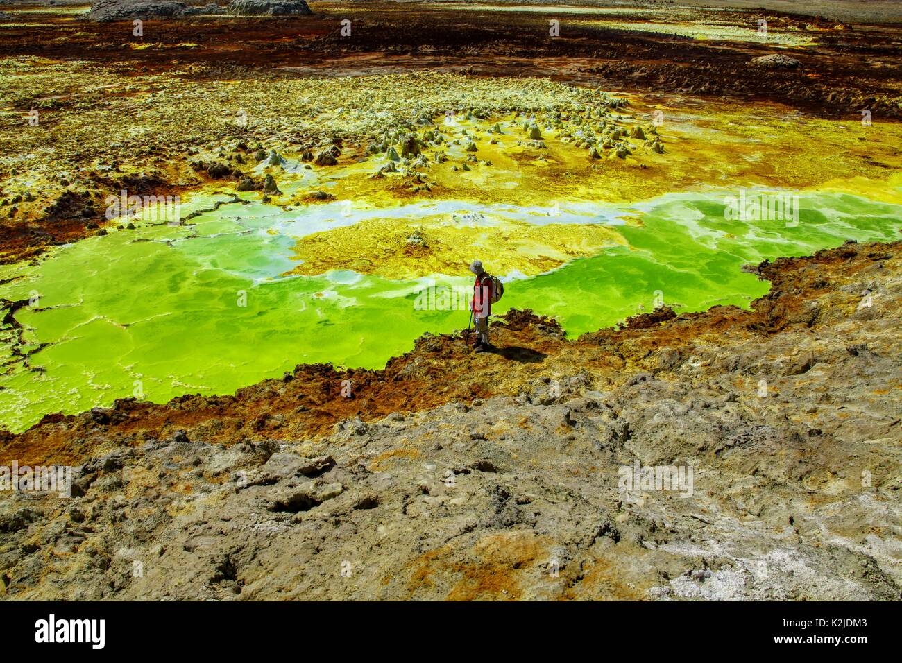 Dallol volcano Danakil depression Ethiopia Stock Photo - Alamy