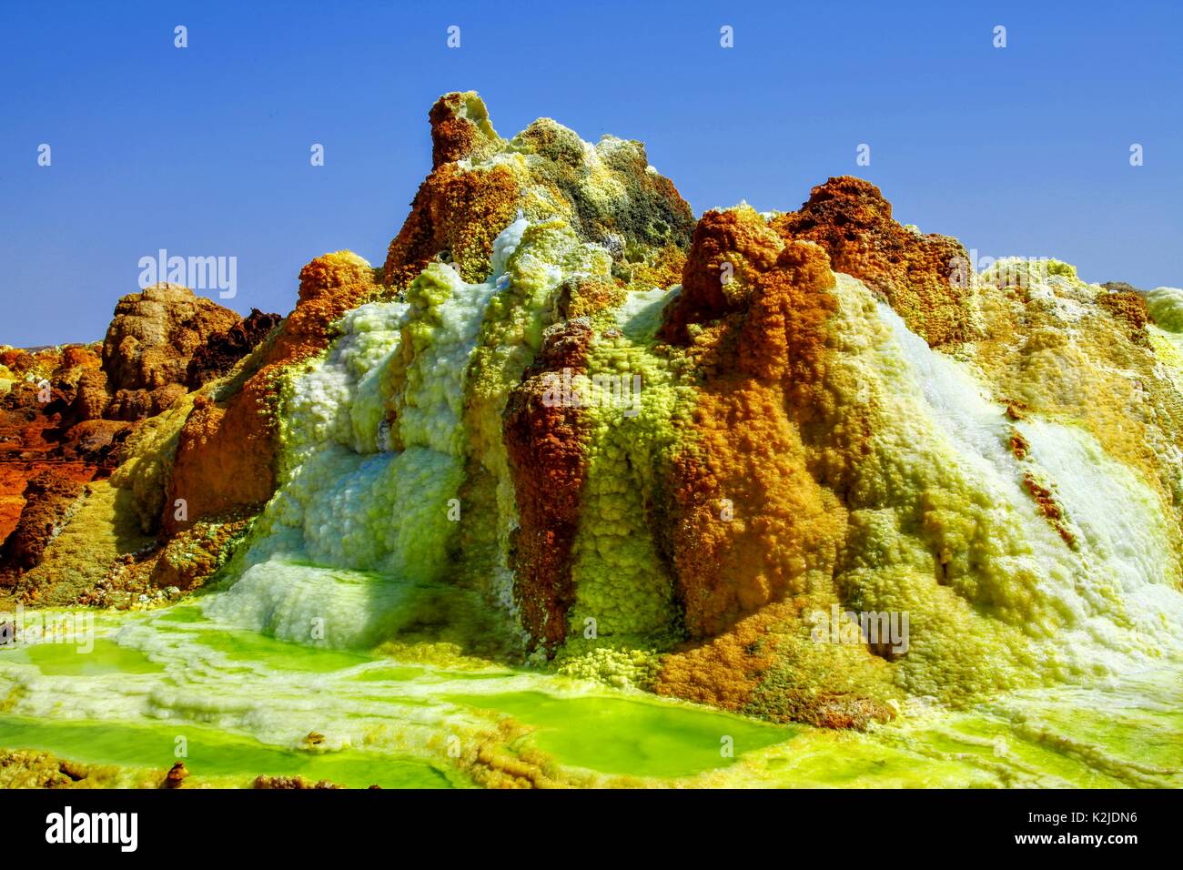 Dallol volcano Danakil depression Ethiopia Stock Photo - Alamy