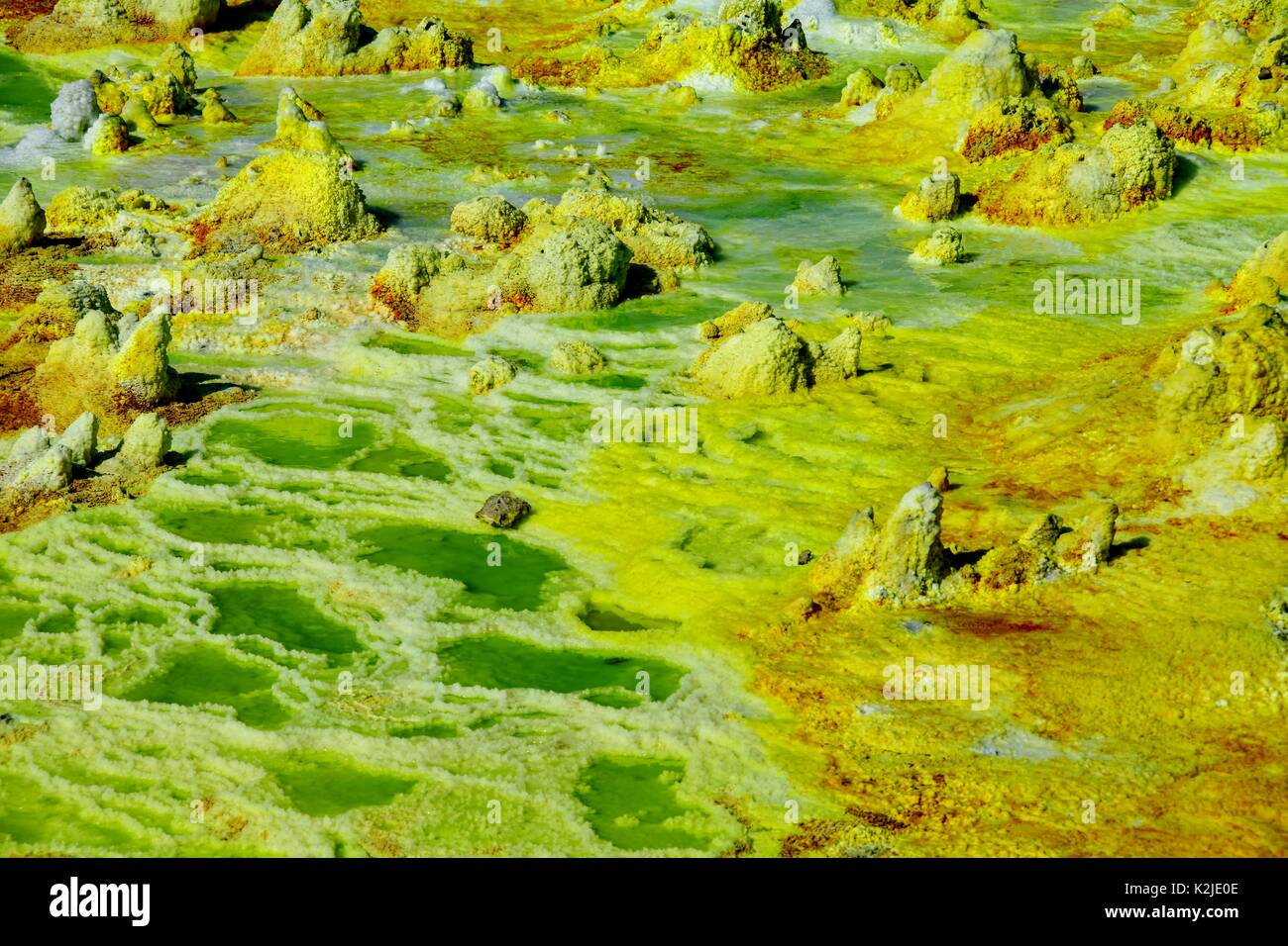 Dallol volcano Danakil depression Ethiopia Stock Photo - Alamy