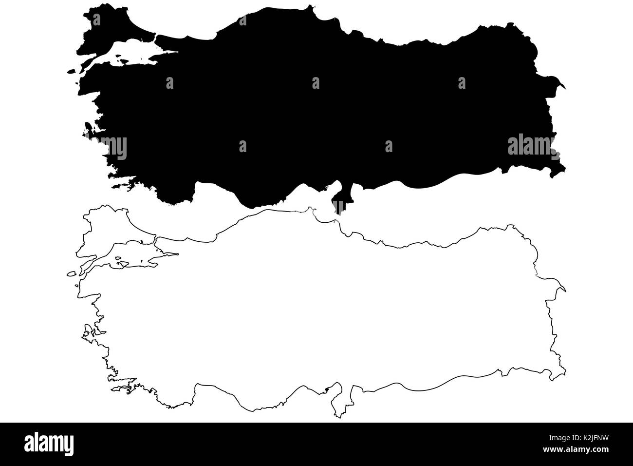 Turkey map vector illustration, scribble sketch Turkey Stock Vector ...