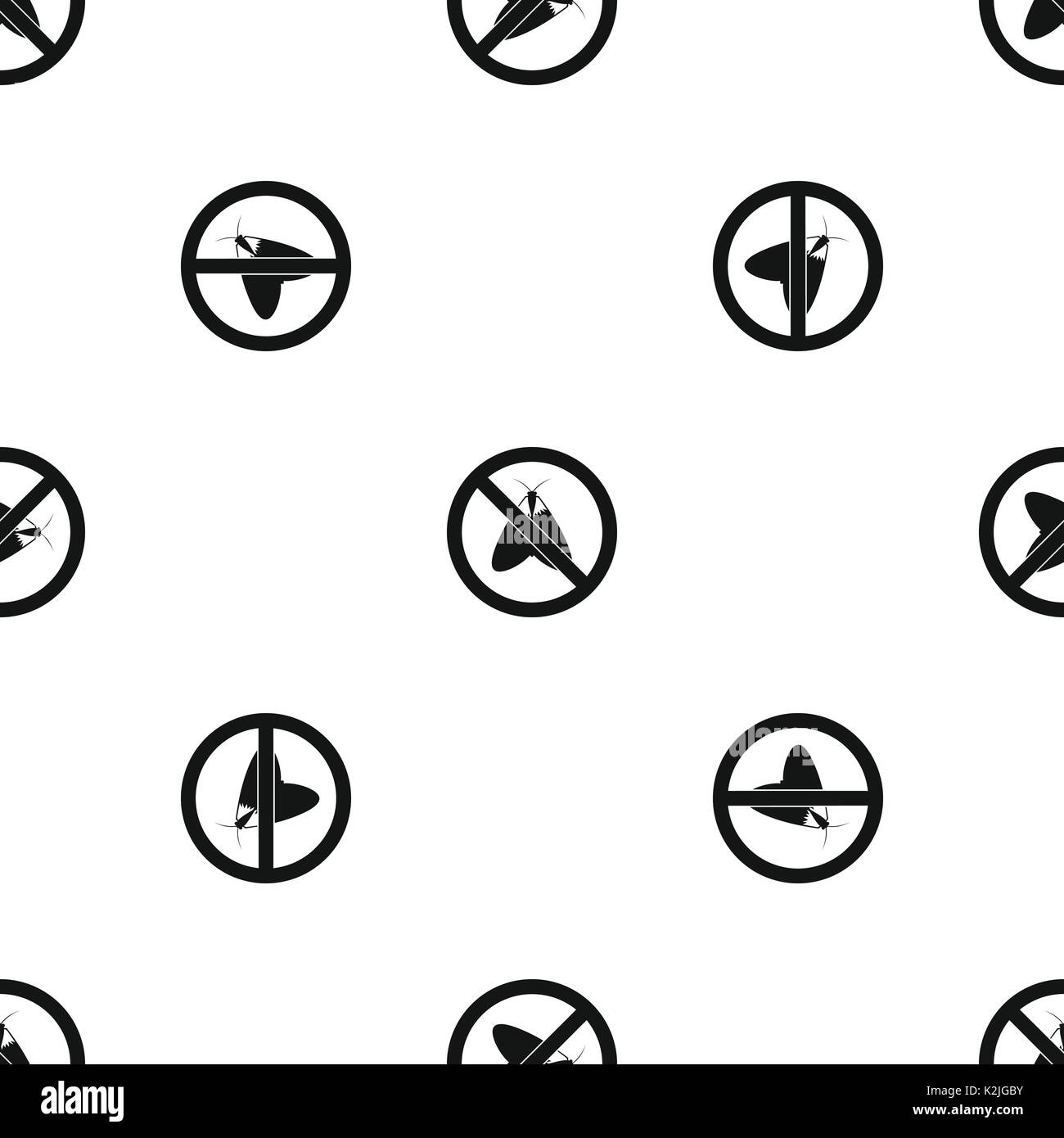 No moth sign pattern seamless black Stock Vector Image & Art - Alamy