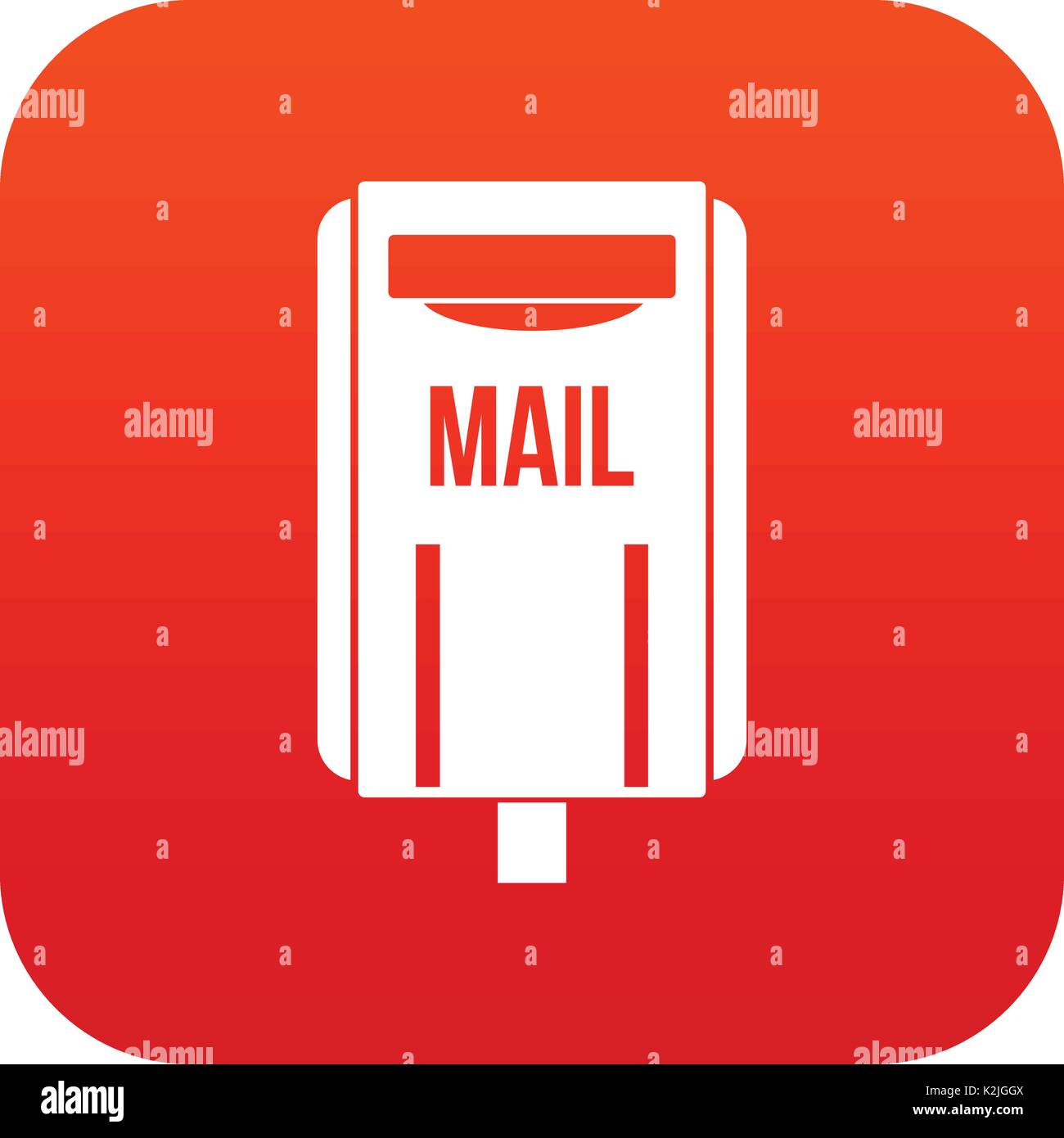 Post box icon digital red Stock Vector Image & Art - Alamy