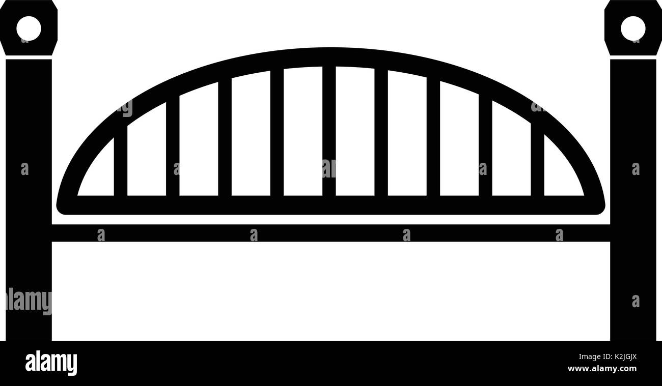 Modern arch bridge icon, simple black style Stock Vector Image & Art ...