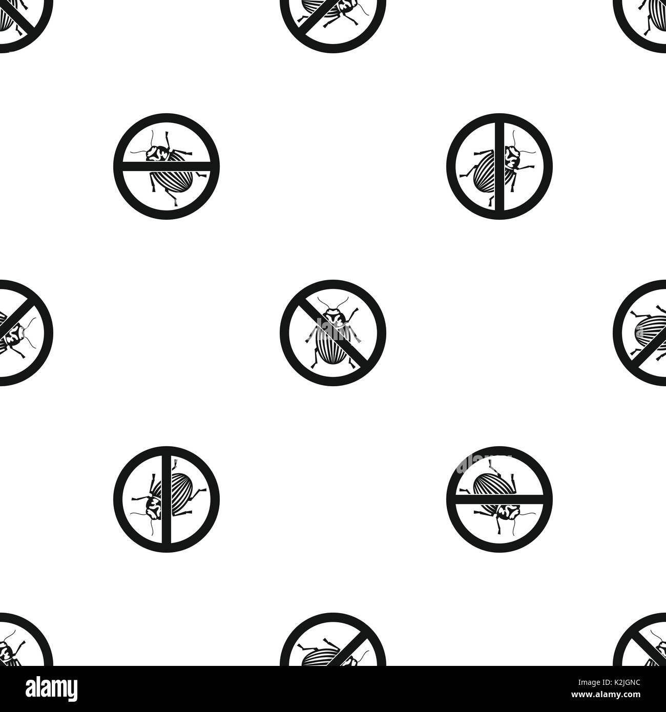 No potato beetle sign pattern seamless black Stock Vector Image & Art ...