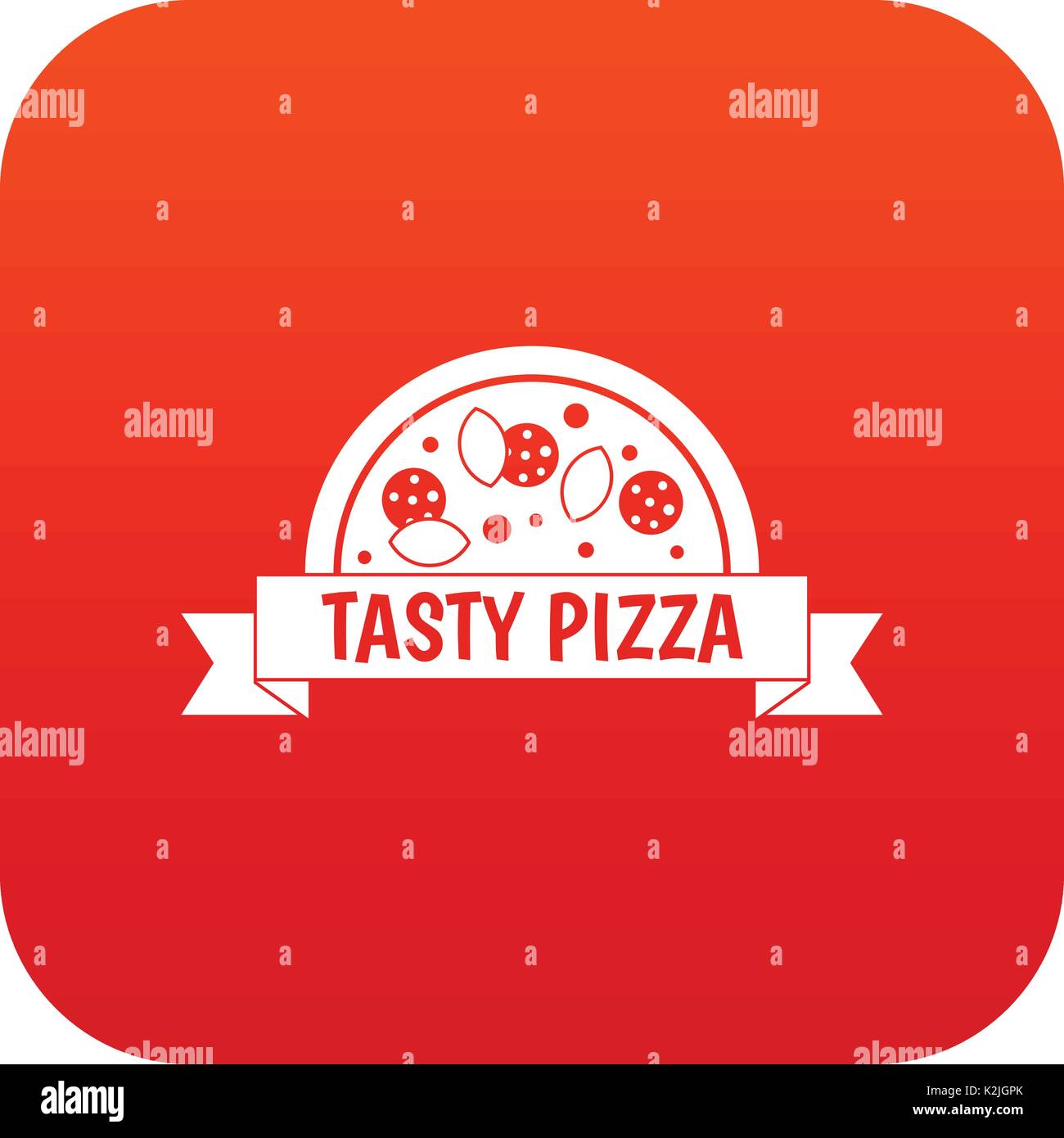 Tasty pizza sign icon digital red Stock Vector Image & Art - Alamy