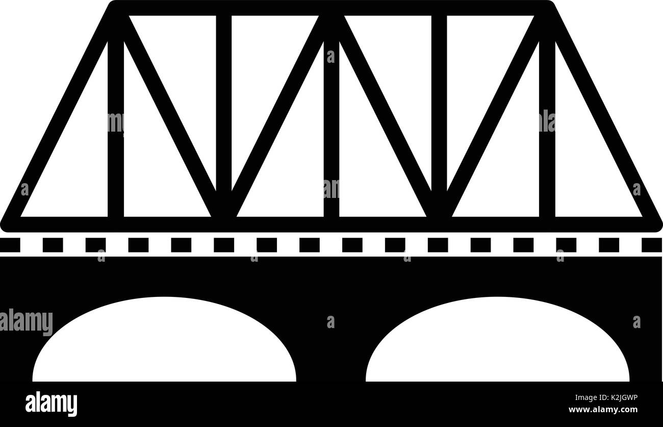 Railway arch bridge icon, simple black style Stock Vector Image & Art ...