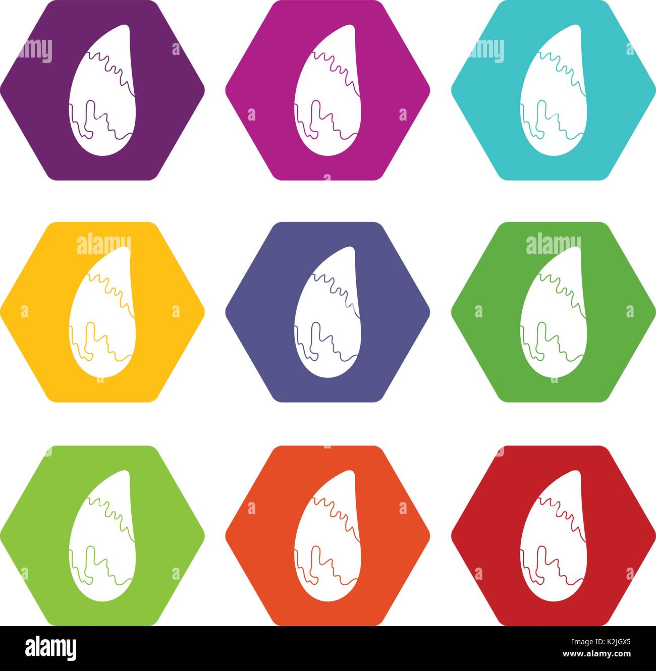 Brazil nut icon set color hexahedron Stock Vector Image & Art - Alamy