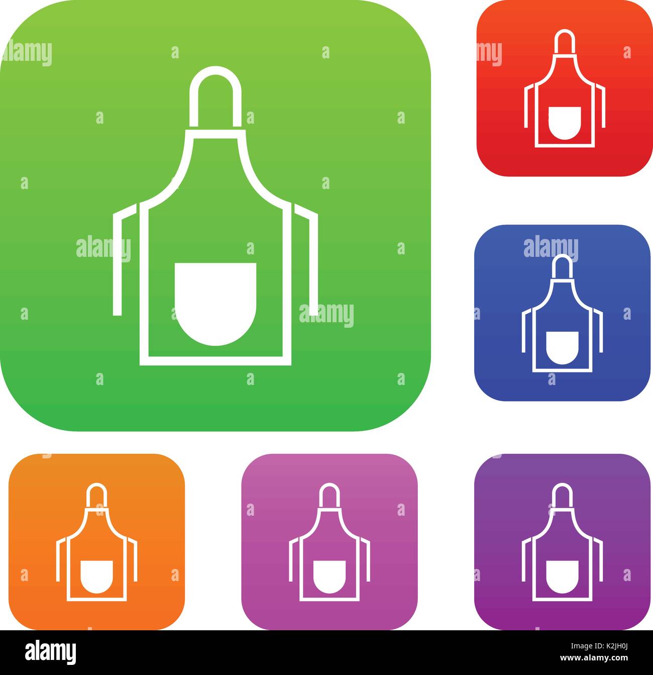 Kitchen apron set collection Stock Vector Image & Art - Alamy