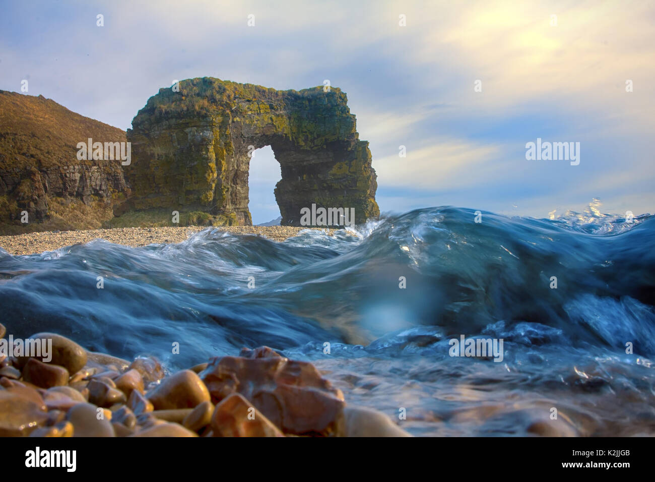Arch of Steller (in honor of zoologist Georg Steller). Massive stone ...