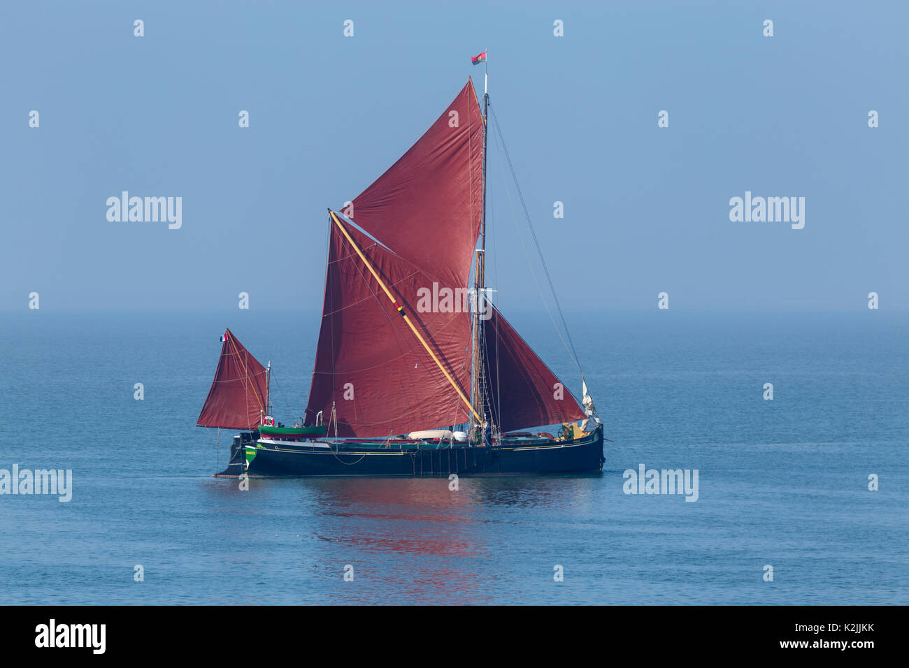 Thames Barge 'Pudge' Preparing to Start 54th Annual Barge Match off Pierhead at Southend-on-Sea ...