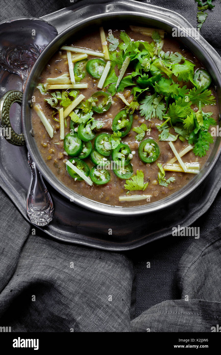 Indian Daal in a silver bowl Stock Photo - Alamy