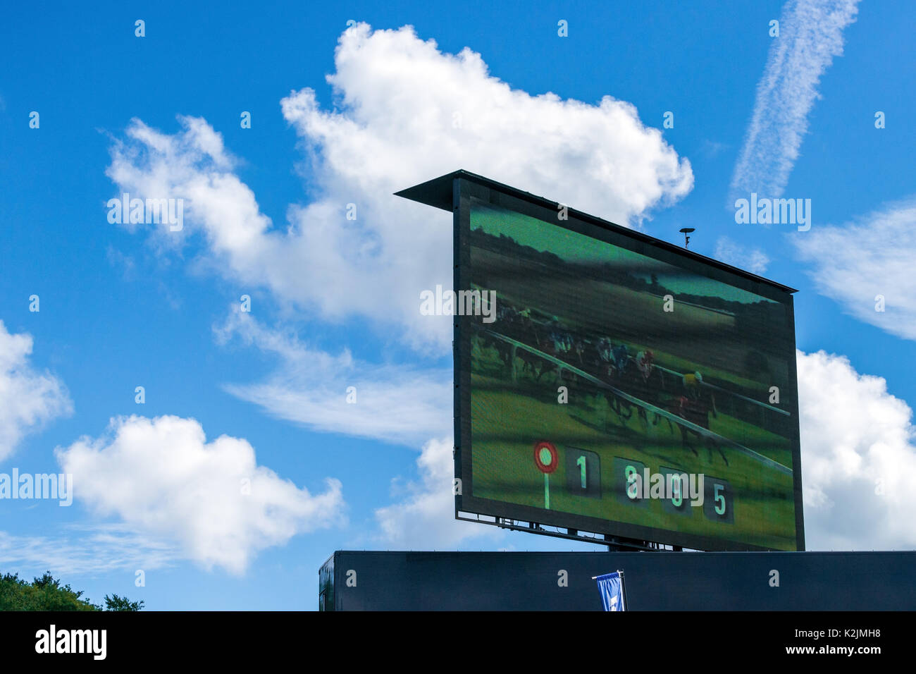 Horse racing screen Stock Photo - Alamy