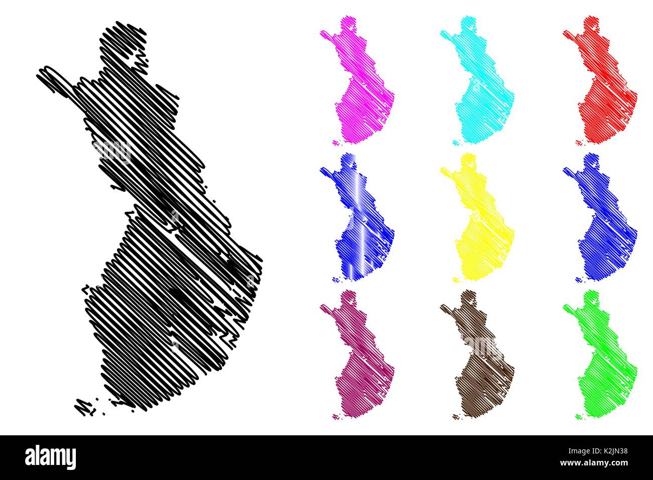 Finland map vector illustration, scribble sketch Finland Stock Vector Image & Art - Alamy