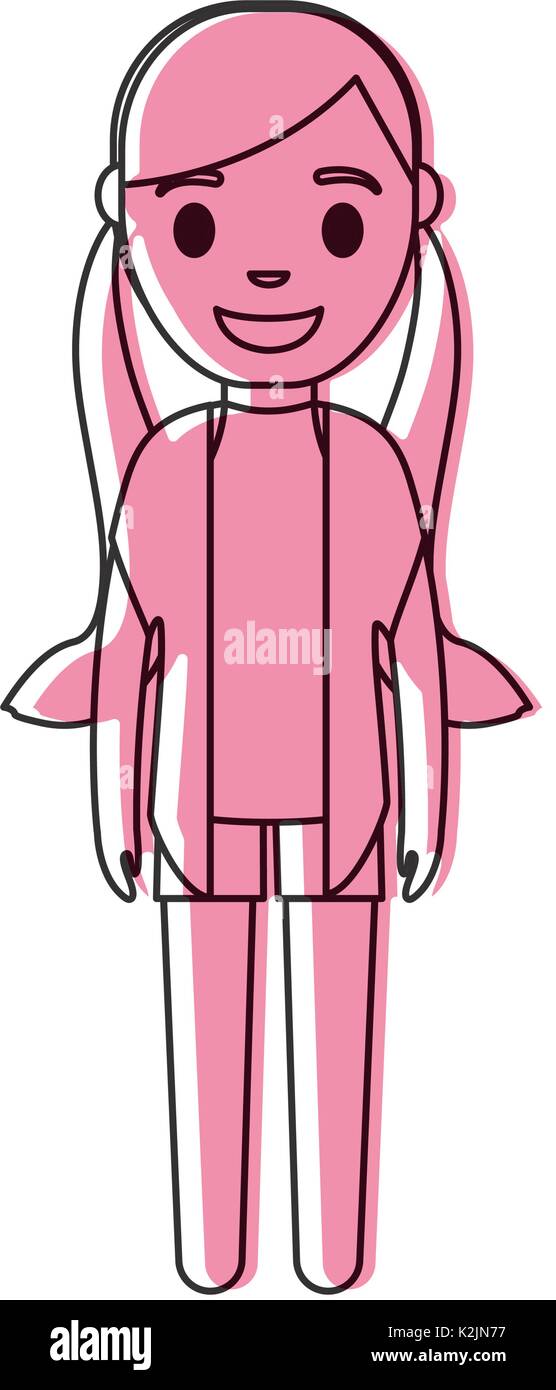 Attractive woman female girl standing Stock Vector Images - Alamy