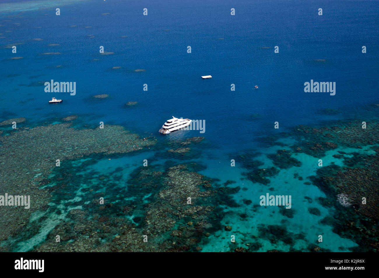 Aerial view of Hastings Reef, Cairns, Queensland, Australia Stock Photo ...