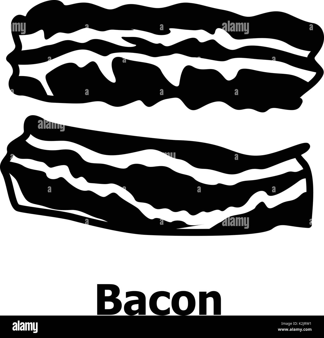 Bacon icon, simple black style Stock Vector Image & Art - Alamy