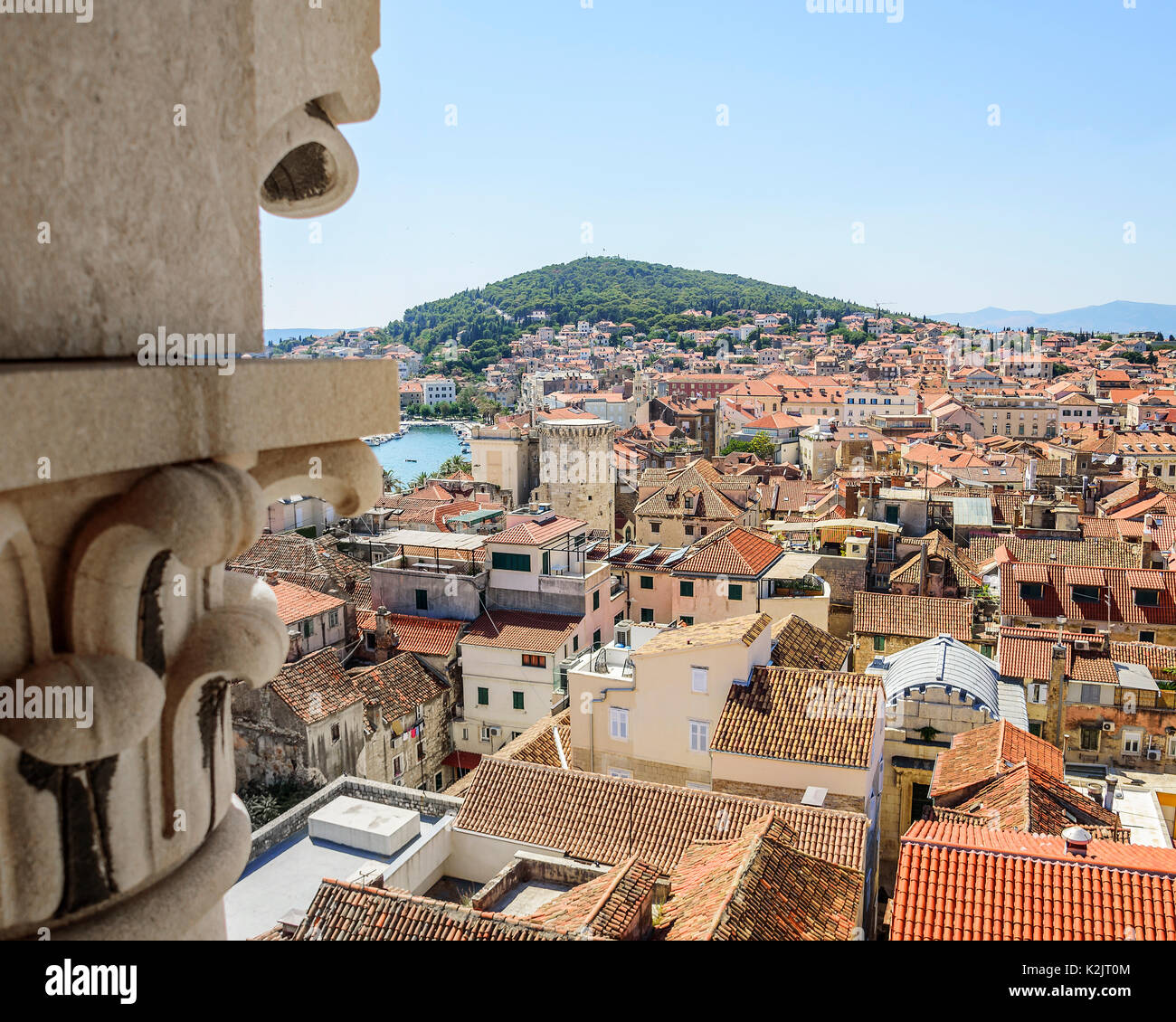 Roofs of houses in Split. View from the tower Stock Photo - Alamy