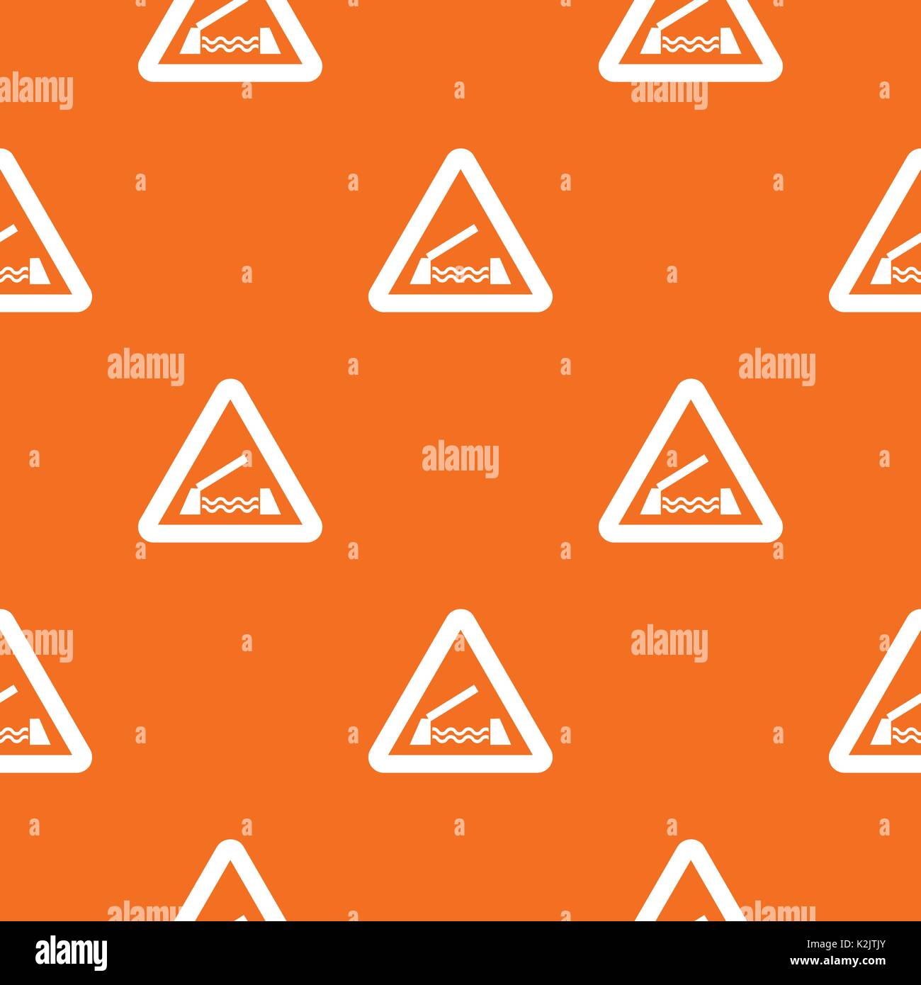 Lifting bridge warning sign pattern seamless Stock Vector Image & Art ...