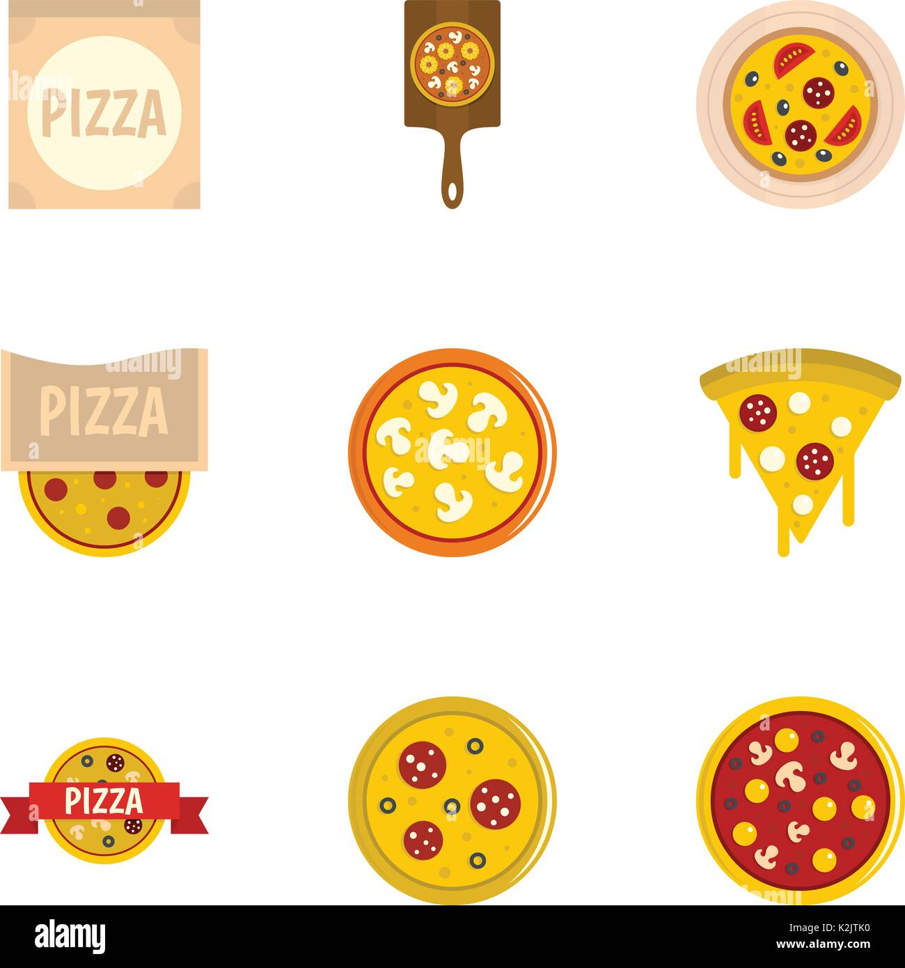 Tasty hawaiian pizza cheese Stock Vector Images - Alamy
