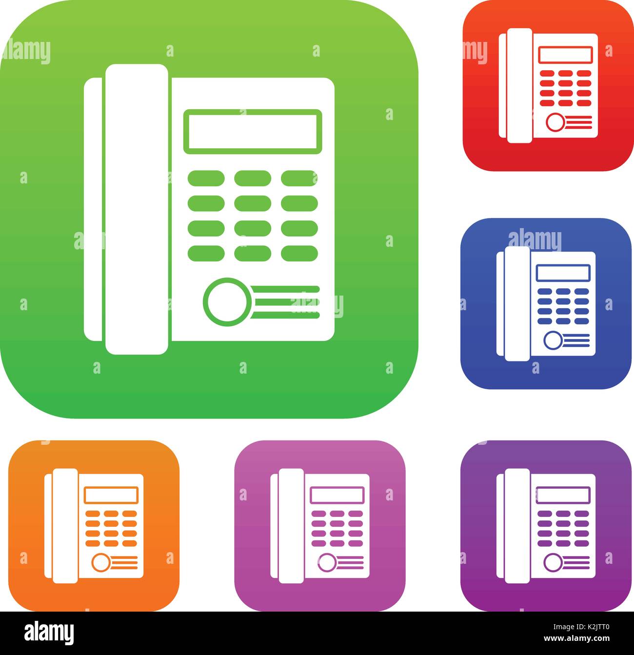 Office business keypad phone set collection Stock Vector Image & Art ...