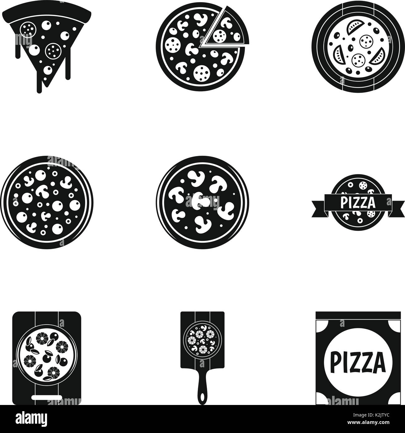 Tasty hawaiian pizza cheese Stock Vector Images - Alamy