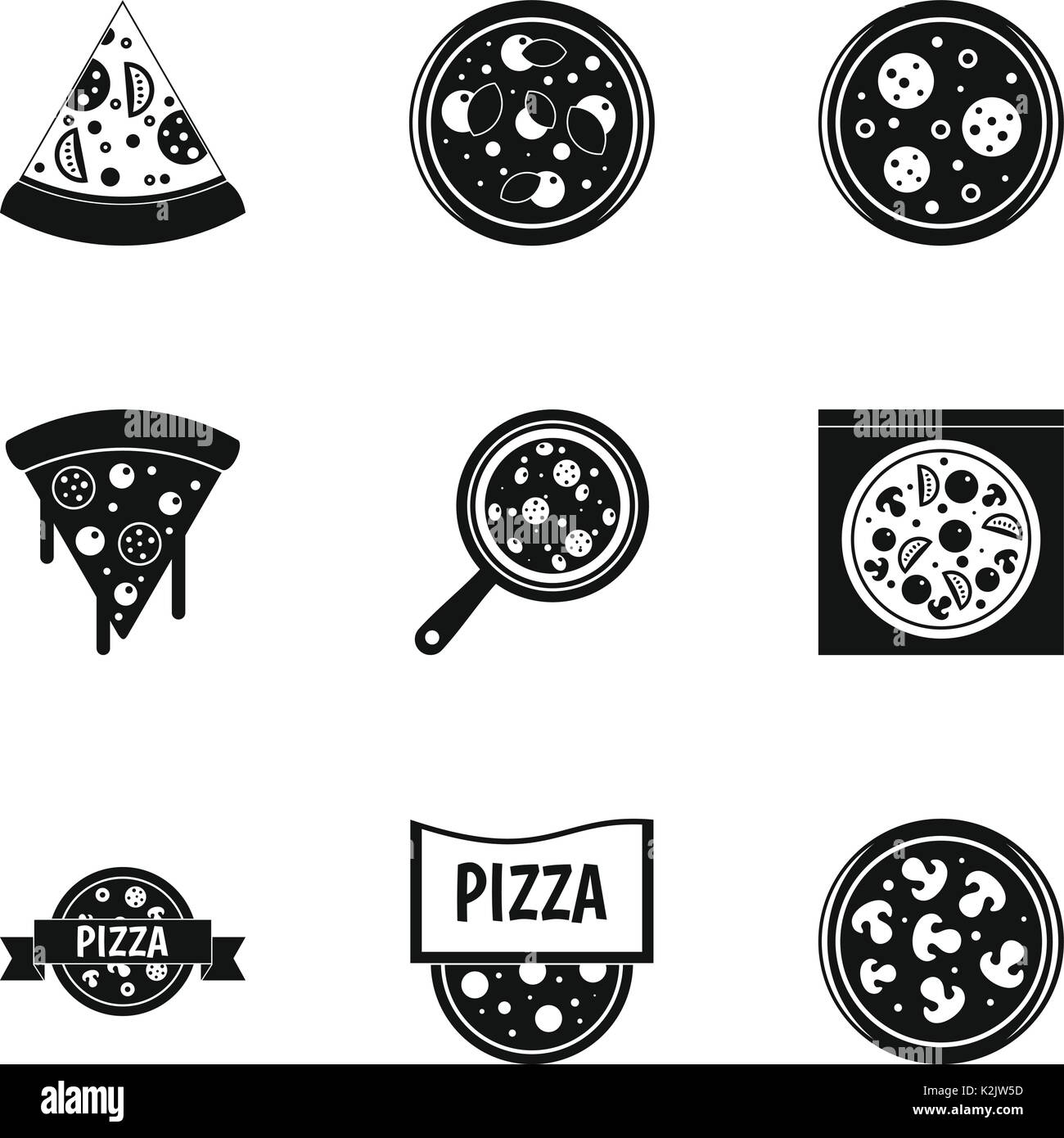 Pizzeria assortment Stock Vector Images - Alamy