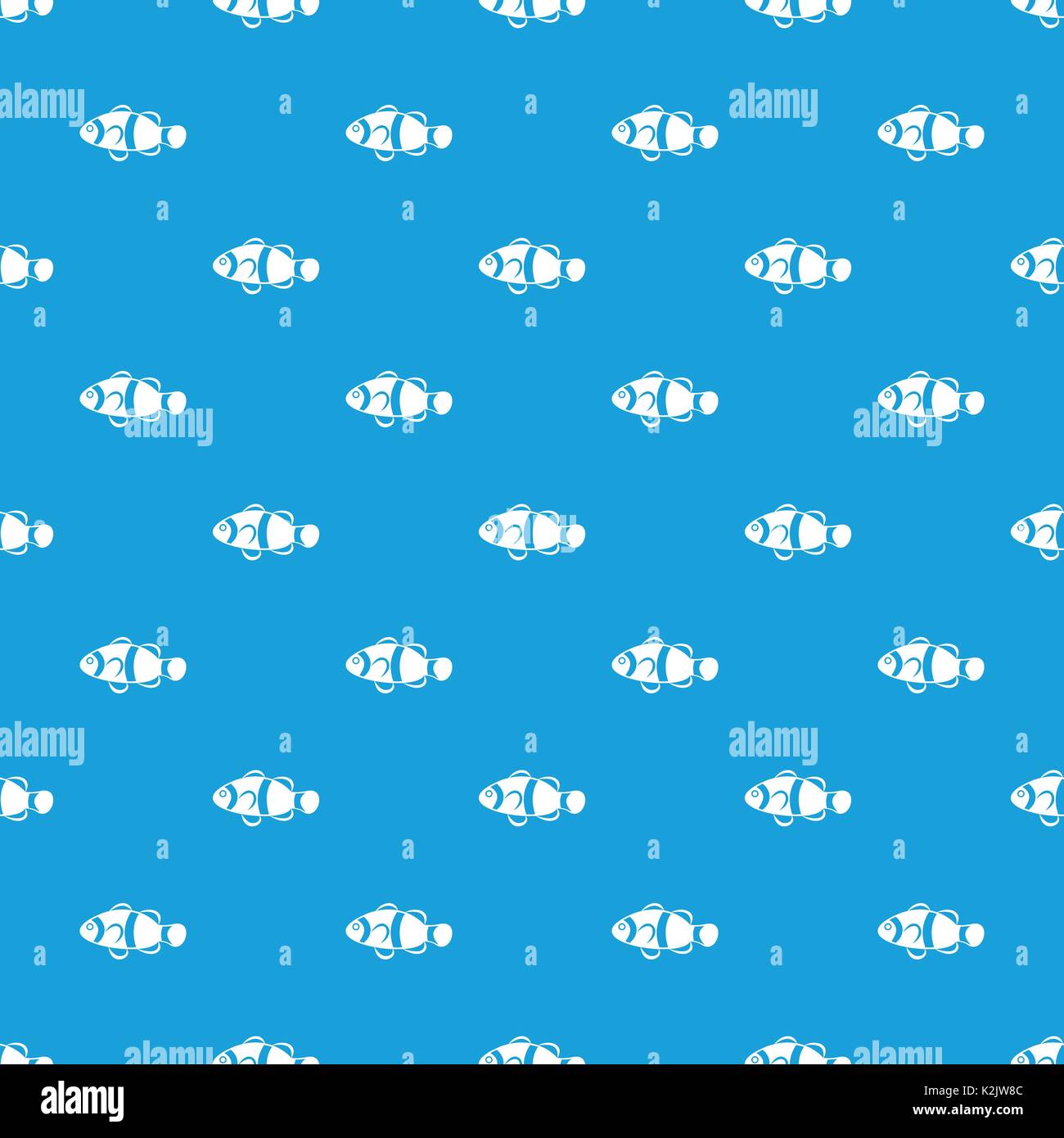 Cute clown fish pattern seamless blue Stock Vector Image & Art - Alamy