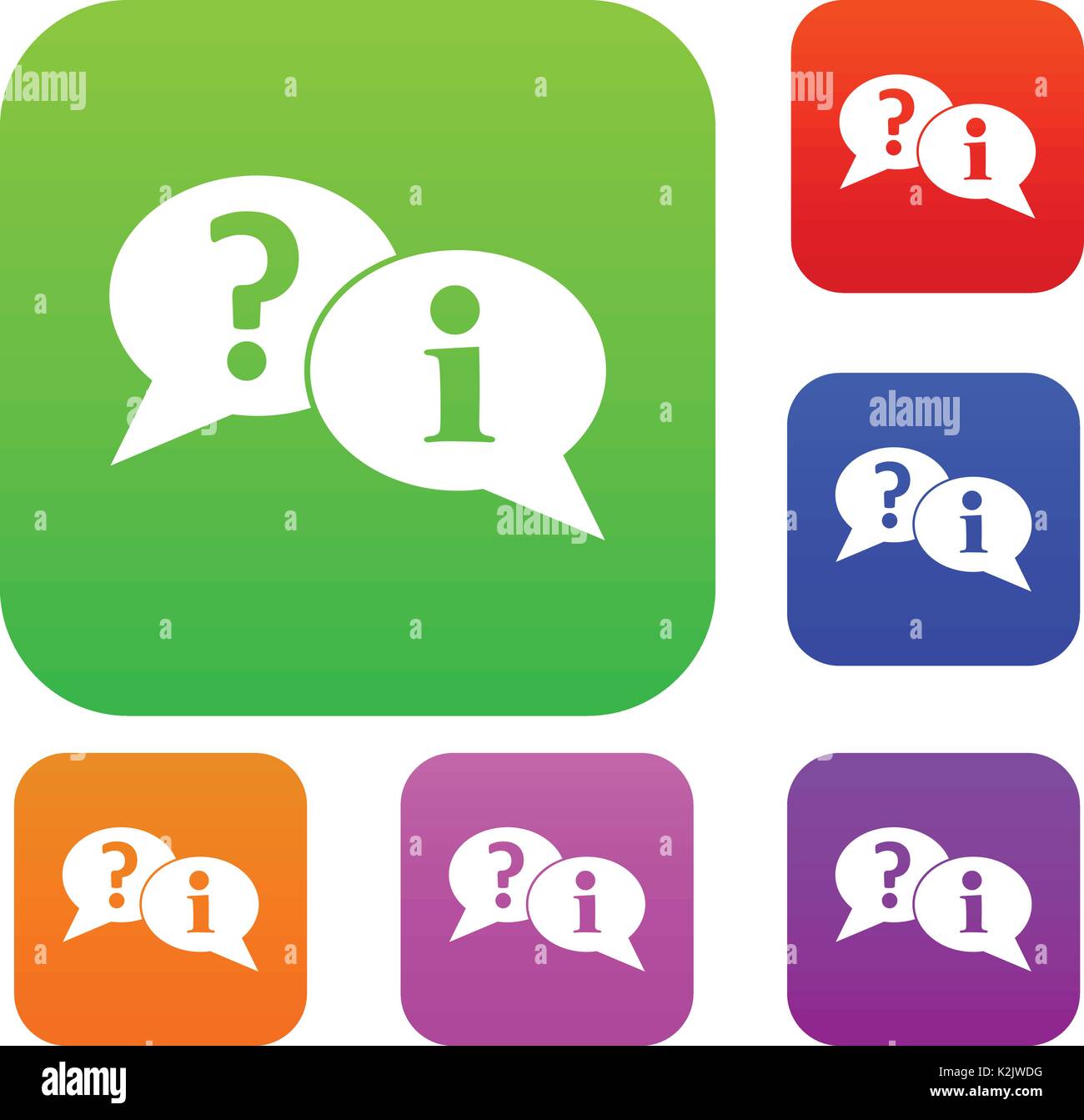 Question and exclamation speech bubbles set collection Stock Vector ...