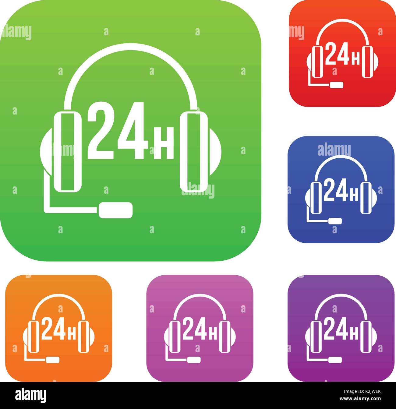 Support 24 hours set collection Stock Vector Image & Art - Alamy