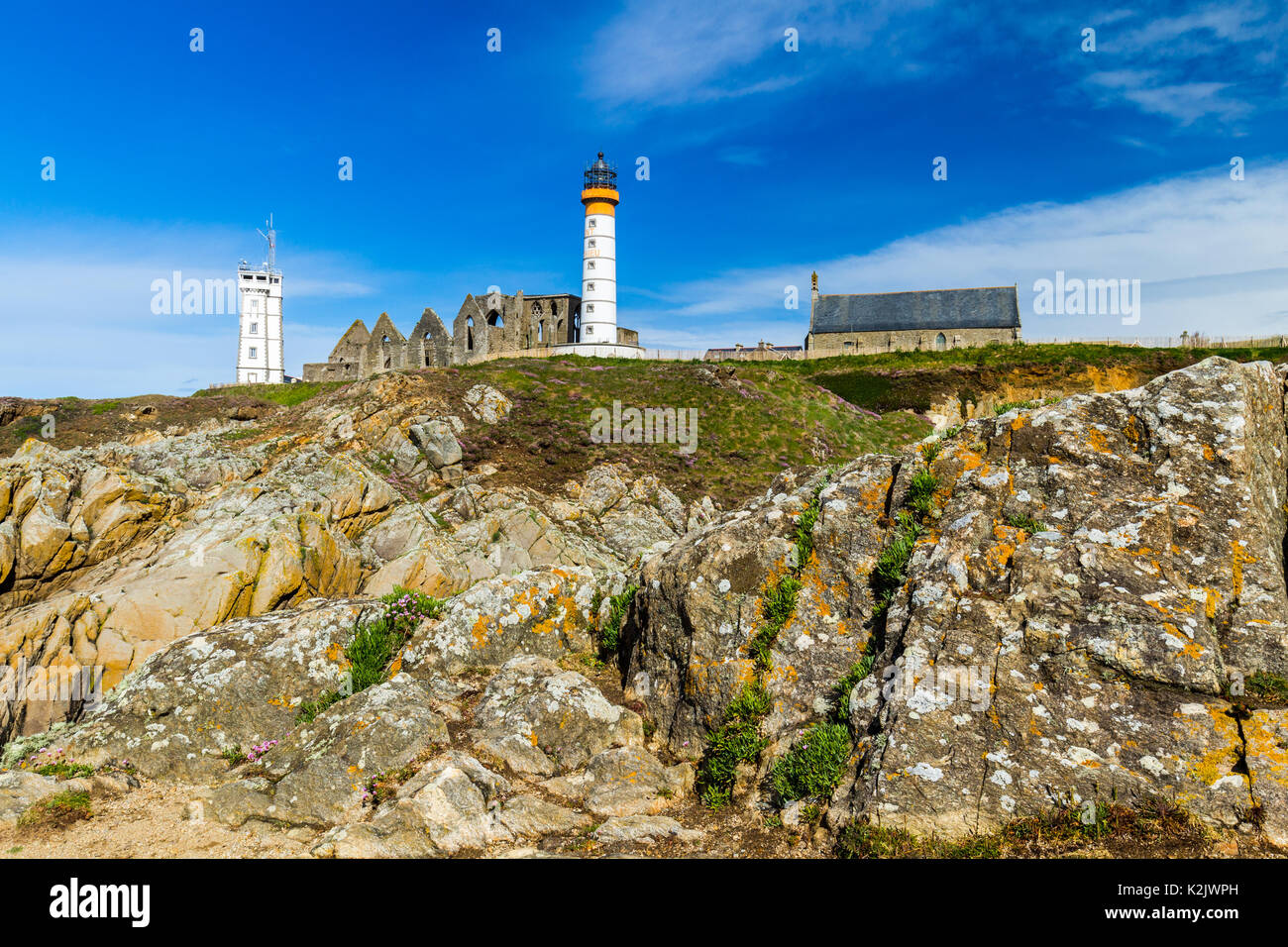 Lighthouse Pointe de Saint-Mathieu, Brittany (Bretagne), France Stock ...