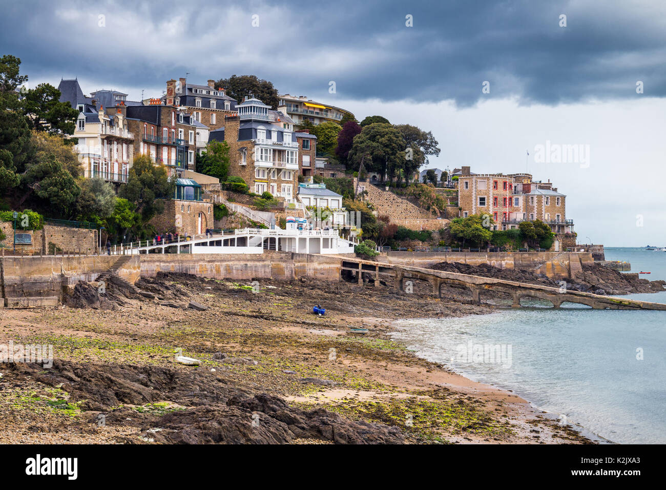The magnificent old city of Dinard. Concept of Europe travel ...