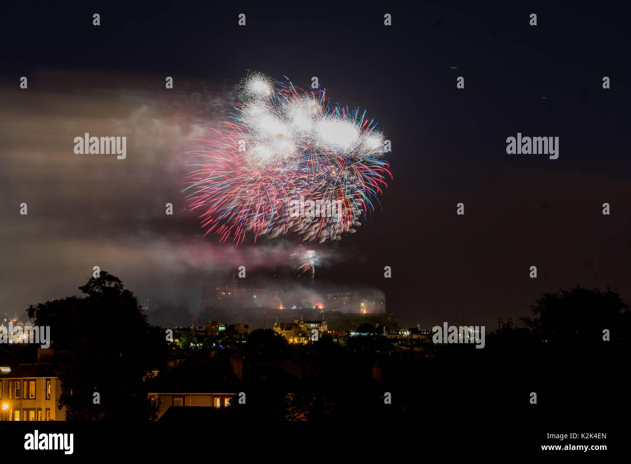 Picture: Virgin Money Festival Fireworks, Edinburgh Castle from Heriots ...
