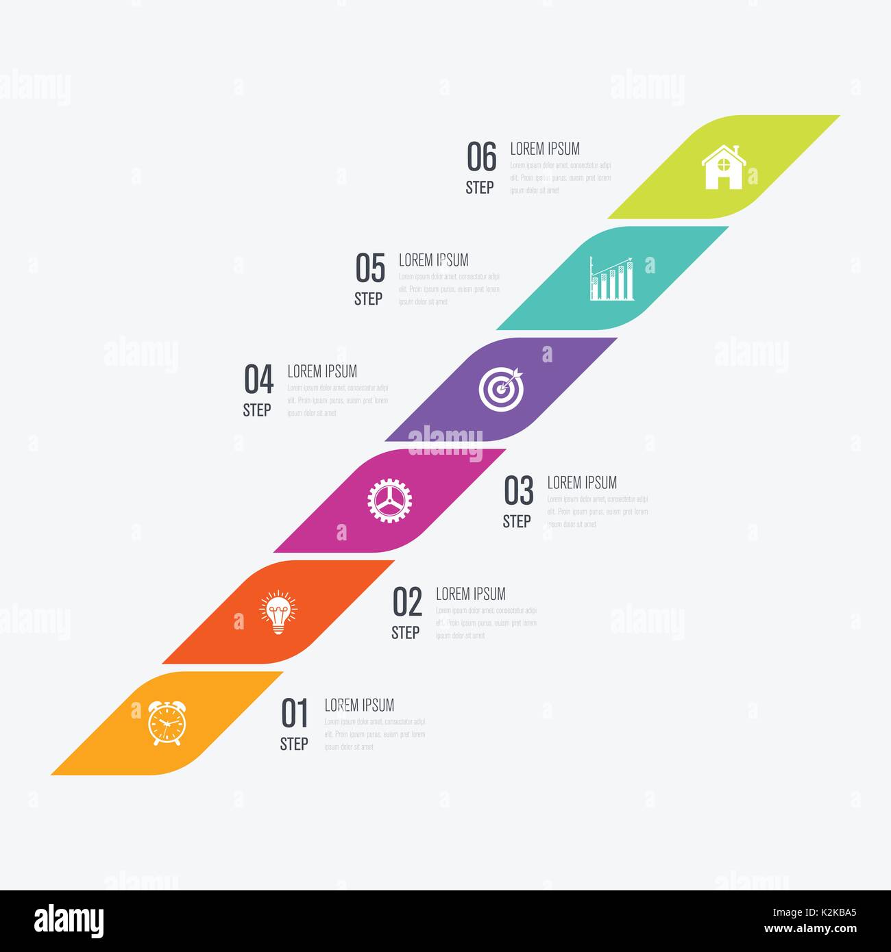 Modern infographics with six square Stock Vector Image & Art - Alamy
