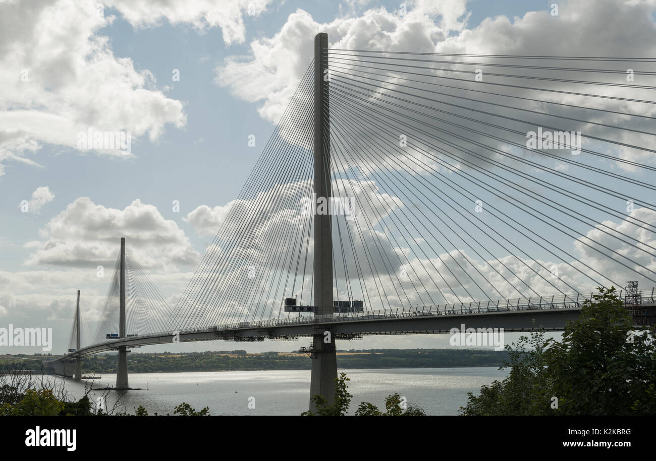 Queensferry, UK. 30th Aug, 2017. The Queensferry Crossing saw heavy ...