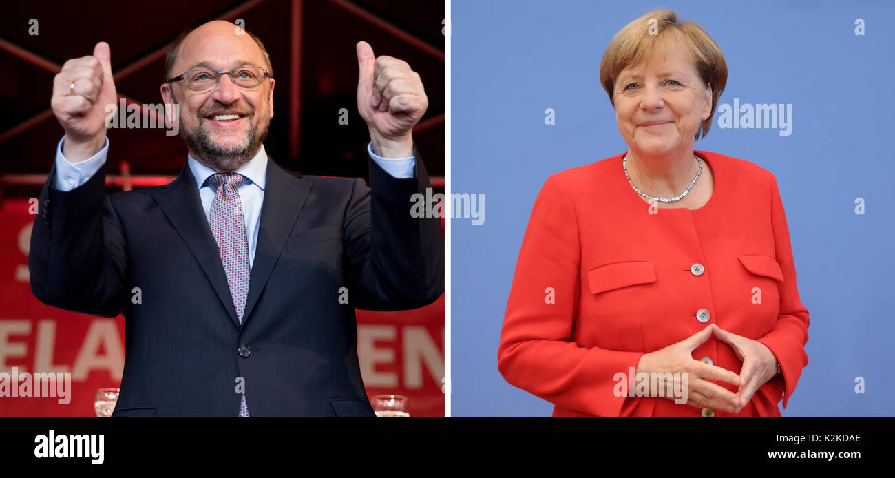 COMBO - ARCHIVE - The picture combo depicts the German chancellor ...