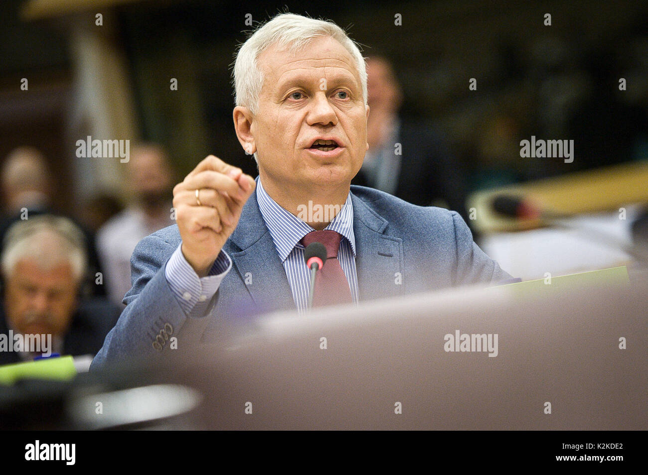 Brussels, Belgium. 31st Aug, 2017. Merek Jurek Member of European ...