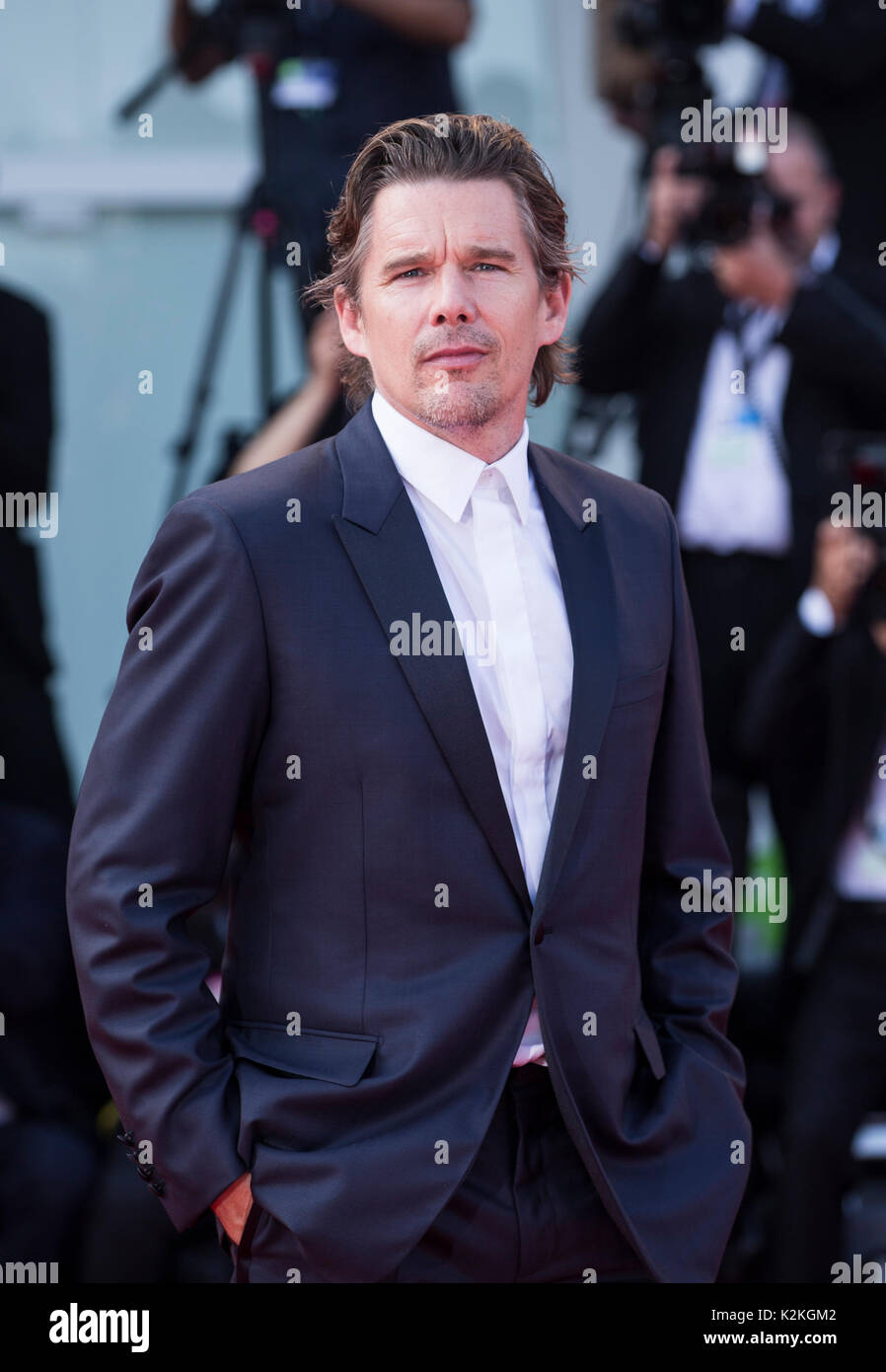 Venice, Italy. 31st Aug, 2017. Actor Ethan Hawke arrives for the ...